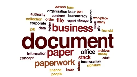 Document animated word cloud, text desig... | Stock Video | Pond5