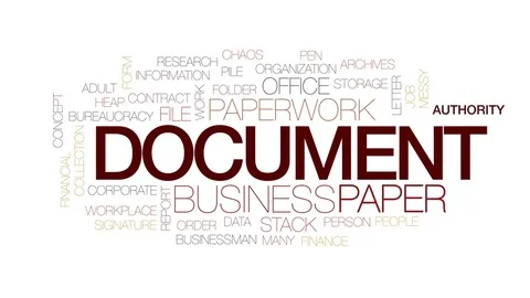 Document animated word cloud, text desig... | Stock Video | Pond5
