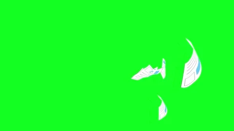 document paper float and swirl in the wi... | Stock Video | Pond5