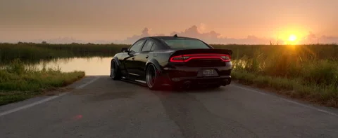 Dodge Charger SRT Modified during Evergl... | Stock Video | Pond5