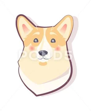 Dog Emoticon Shy Puppy Icon Vector Illustration Illustration #84770620