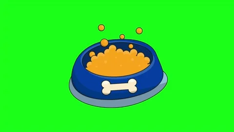 dog food animation ongreen screen | Stock Video | Pond5
