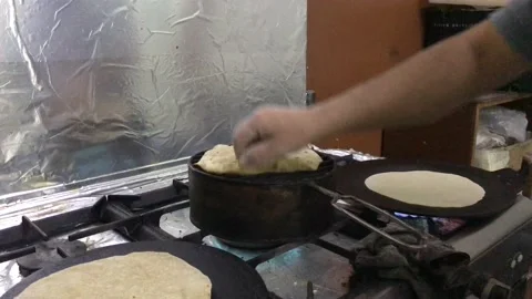 Doha,Qatar-02/08/2022: Indian food roti ... | Stock Video | Pond5