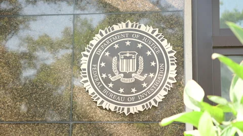 DOJ Federal Bureau of Investigation sign... | Stock Video | Pond5