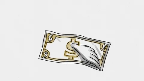 Dollar Bill Flying With Wings Drawing 2D... | Stock Video | Pond5