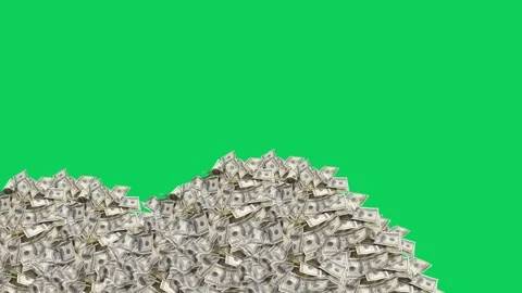 Dollar Bills Green Screen. Rain Effects.... | Stock Video | Pond5