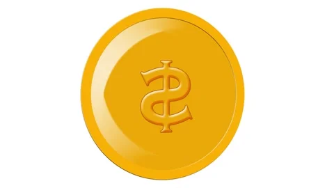 dollar coin yellow gold color falling an... | Stock Video | Pond5