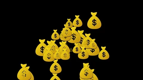 dollar gold money animation | Stock Video | Pond5