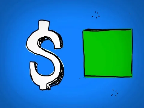 Dollar - Hand Drawn - Caucasian Hand - g... | Stock Video | Pond5