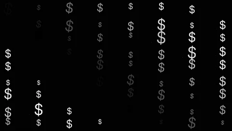 Dollar mark icon Particle Money figure m... | Stock Video | Pond5