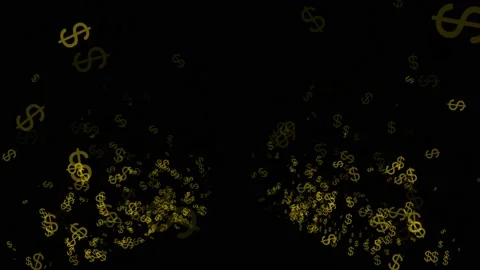 Dollar mark icon Particle Money figure m... | Stock Video | Pond5