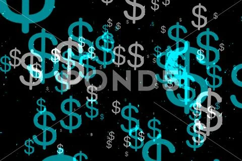 Dollar mark shape color particle CG background wallpaper ~ Clip Art ...