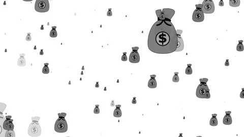 Dollar money bag particles animation | Stock Video | Pond5