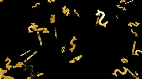 Dollar sign Drop. 4k video. Dollar sign ... | Stock Video | Pond5