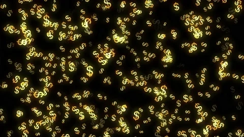 Dollar Sign Falling Background. Golden 3... | Stock Video | Pond5