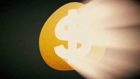 Dollar sign flag waving seamless loop wi... | Stock Video | Pond5