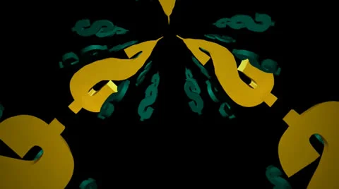 Dollar Sign Motion Mapping | Stock Video | Pond5