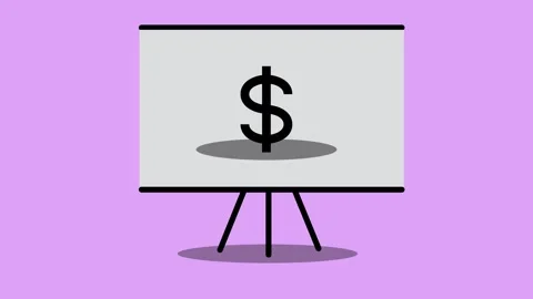 Dollar sign on a presentation board anim... | Stock Video | Pond5