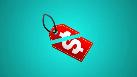 Dollar Sign Price Tag Cut Animation, Sal... | Stock Video | Pond5
