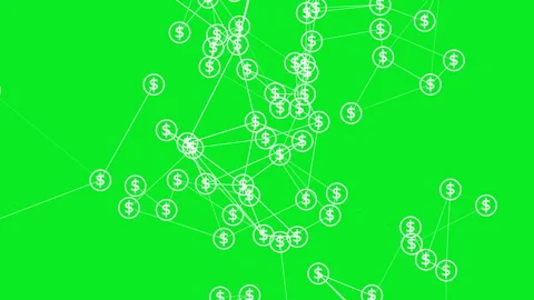 Dollar signs connected on green screen, ... | Stock Video | Pond5