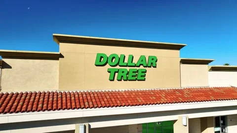 Dollar Tree general store front entrance... | Stock Video | Pond5