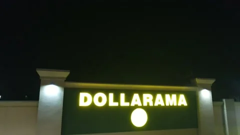Dollarama Logo Store Descending Aerial F... | Stock Video | Pond5