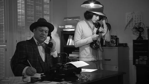 1940S Reporter Stock Footage ~ Royalty Free Stock Videos | Pond5