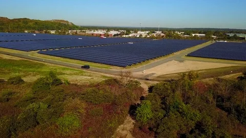 Dolly Flyover Solar Farm | Stock Video | Pond5