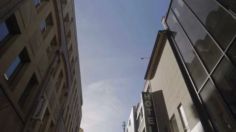 Dolly forward while tilting up shot of a... | Stock Video | Pond5