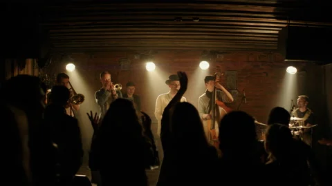 DOLLY OUT People dancing during concert ... | Stock Video | Pond5