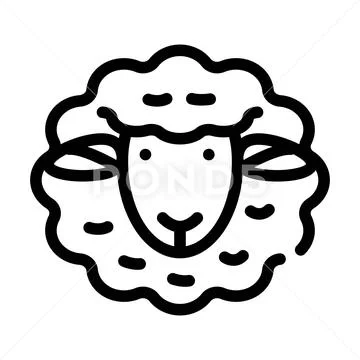 Dolly sheep clone line icon vector illustration: Graphic #156570085
