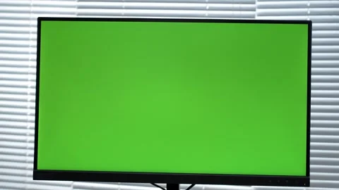 Dolly shot of computer monitor with gree... | Stock Video | Pond5