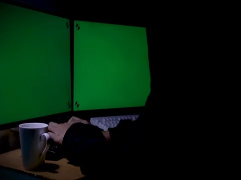 Computer Hacker Green Screen Stock Video Footage | Royalty Free Computer Hacker Green Screen ...