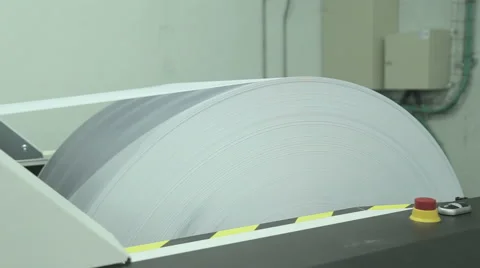 Dolly travel on industrial paper roll fe... | Stock Video | Pond5