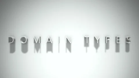 domain types 3D title animation white te... | Stock Video | Pond5