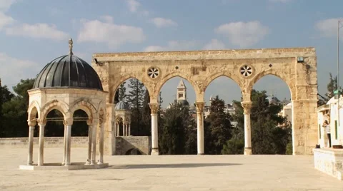 Dome up on the Temple Mount | Stock Video | Pond5