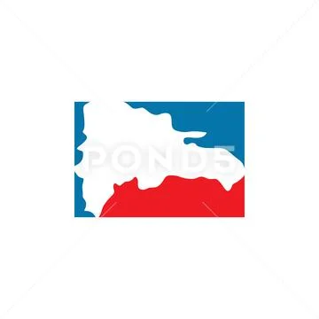 Dominican republic map logo icon vector symbol: Graphic #144394501