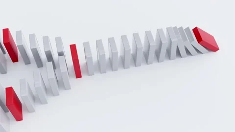 Domino Effect - Chain Reaction, Exponent... | Stock Video | Pond5