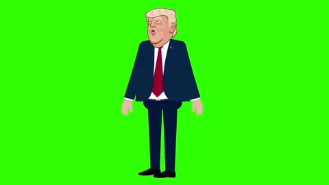 Donald Trump Animation on a Green Screen | Stock Video | Pond5