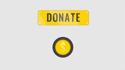 Donation button animation with changing ... | Stock Video | Pond5