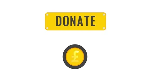 Donation button animation with yen symbo... | Stock Video | Pond5