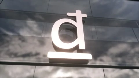 Dong currency sign on a modern glass sky... | Stock Video | Pond5