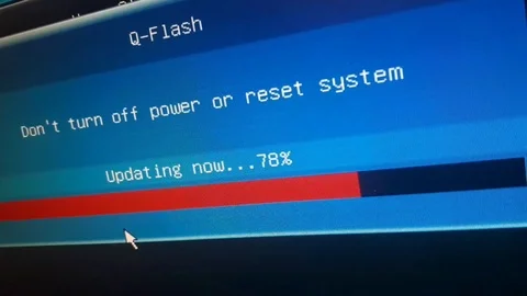 Don’t turn Off power or reset system. ... | Stock Video | Pond5
