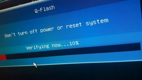 Don’t turn Off power or reset system. ... | Stock Video | Pond5