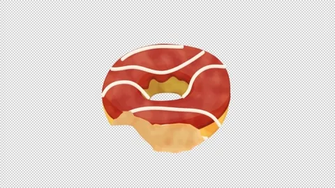 Donut. Animation of eating a sweet bun. ... | Stock Video | Pond5