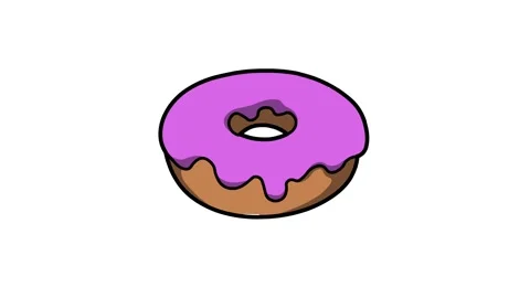 donut sketch background and 2d animation | Stock Video | Pond5