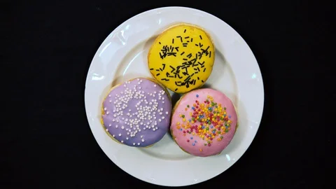 Donut Plate Stock Videos – Royalty-Free HD & 4K Videos | Pond5