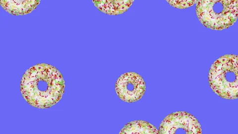 Donuts flat animation color background | Stock Video | Pond5