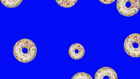Donuts flat animation color background | Stock Video | Pond5