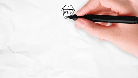 Doodle Builder Man - Construction Character ~ After Effects #104603240